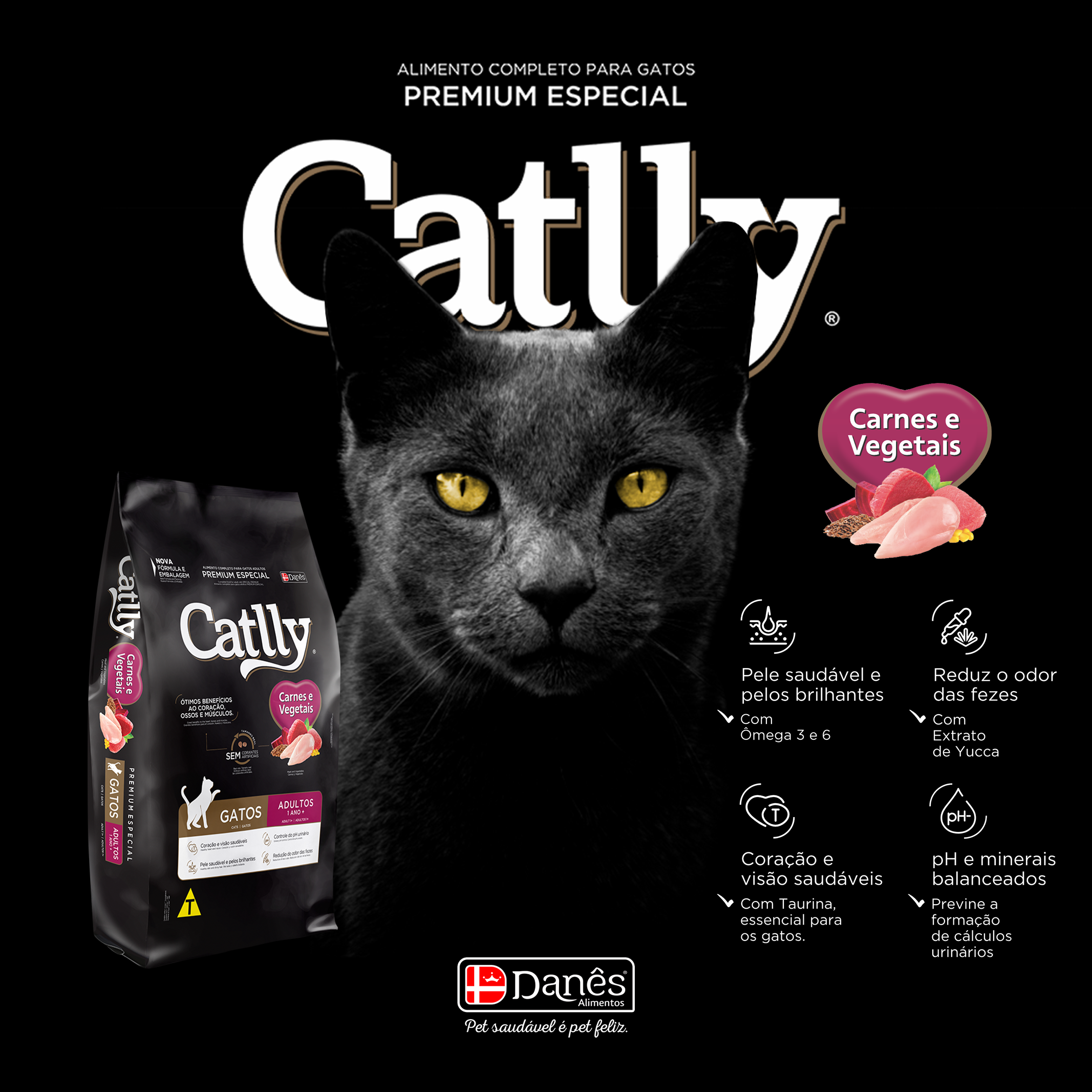 Catlly Gatos Adulto Carne/vegetais 10,1 Kg - Raça Pet