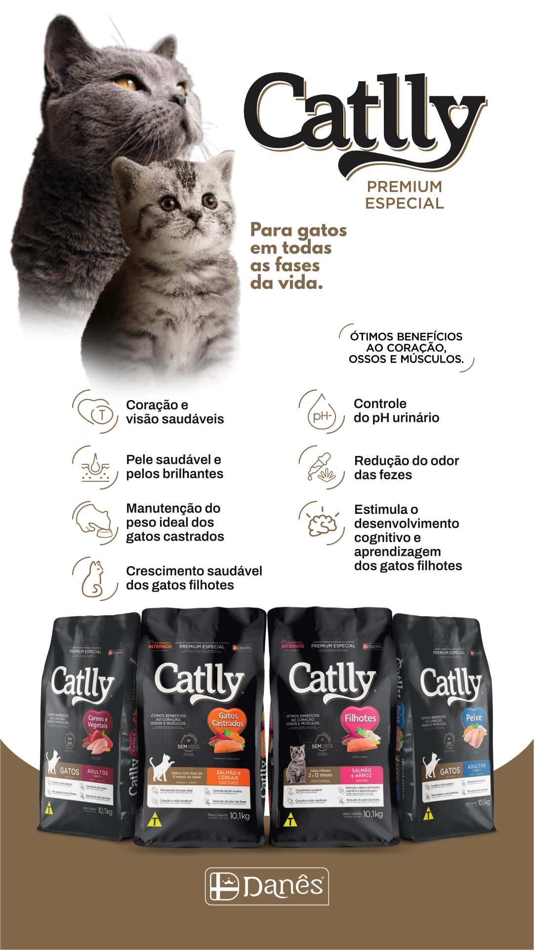 Catlly Gatos Adulto Peixe 25 Kg - Raça Pet