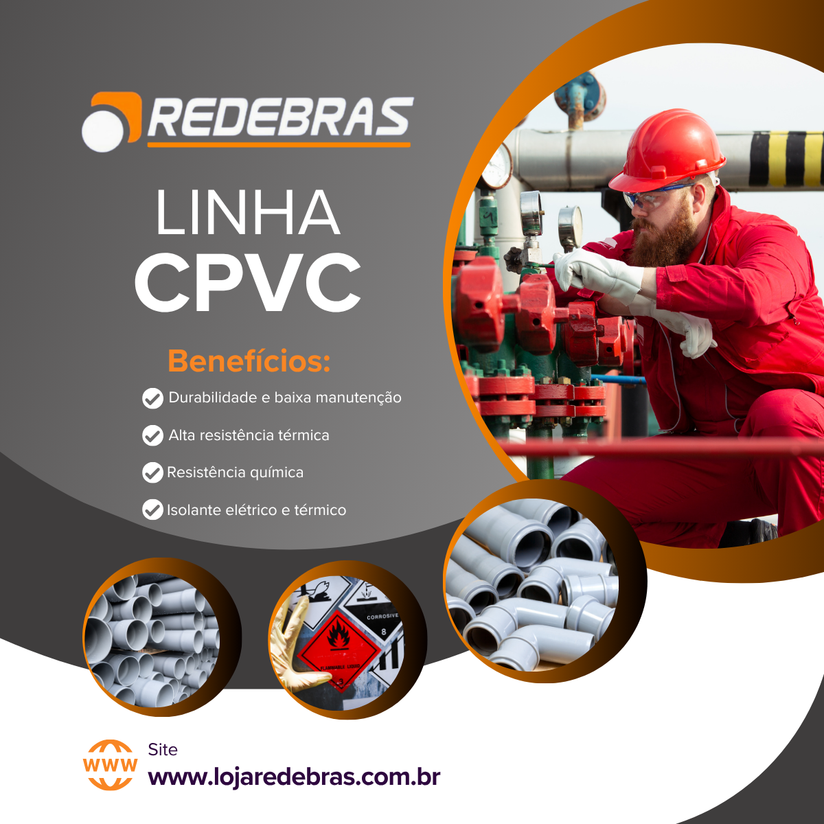 Flange Cpvc Sch80 - Ansi - Ponta - Macho 1.1/4" (polegada) - Redebras ...