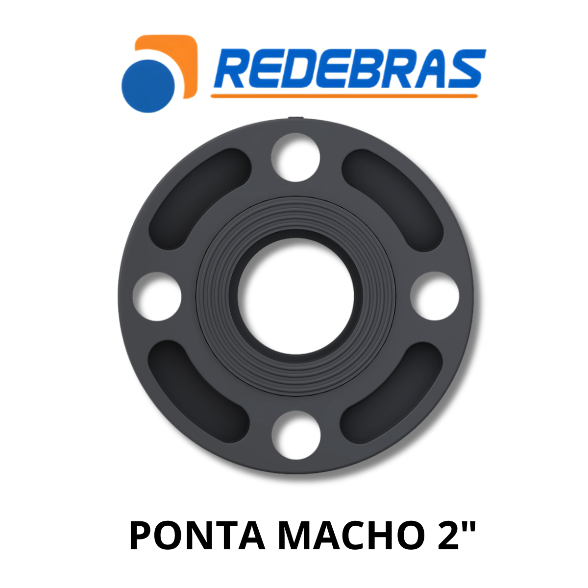 Flange Pvc Sch80 (pvc-u) - Ansi - Ponta Macho- 2" - Redebras | Tubos e ...
