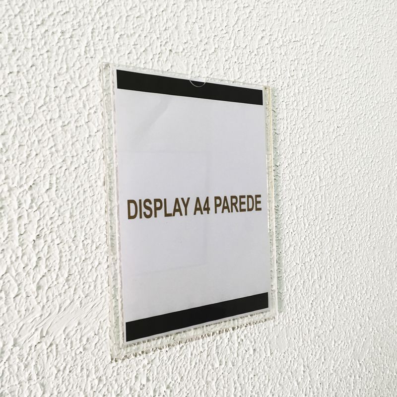 Master Acrilico | Display de Parede A4 30 x 21cm Vertical - Com fita ...