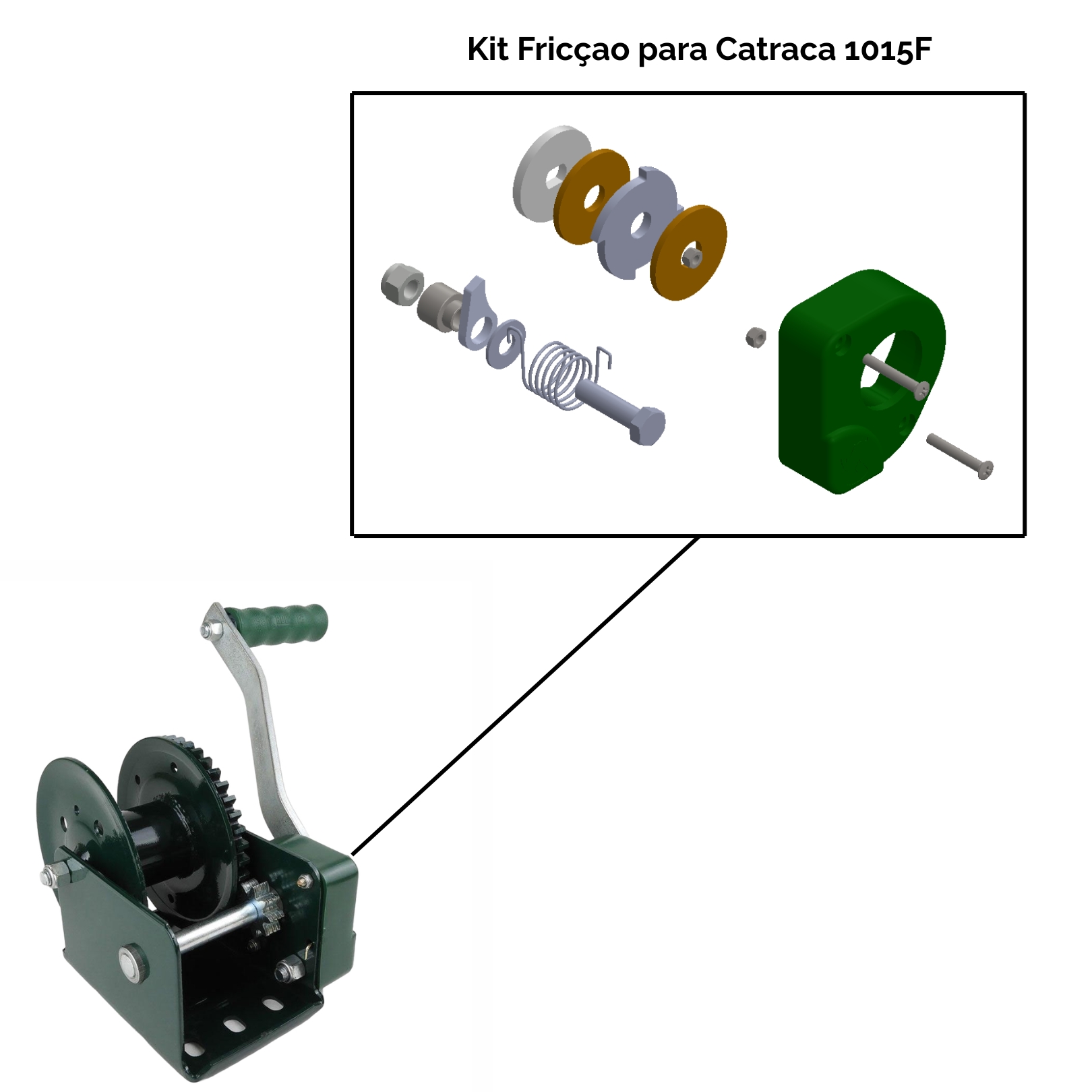 KIT FRICCAO CATRACA ROBUSTEC 1015 F - AVICSWINE EQUIPAMENTOS