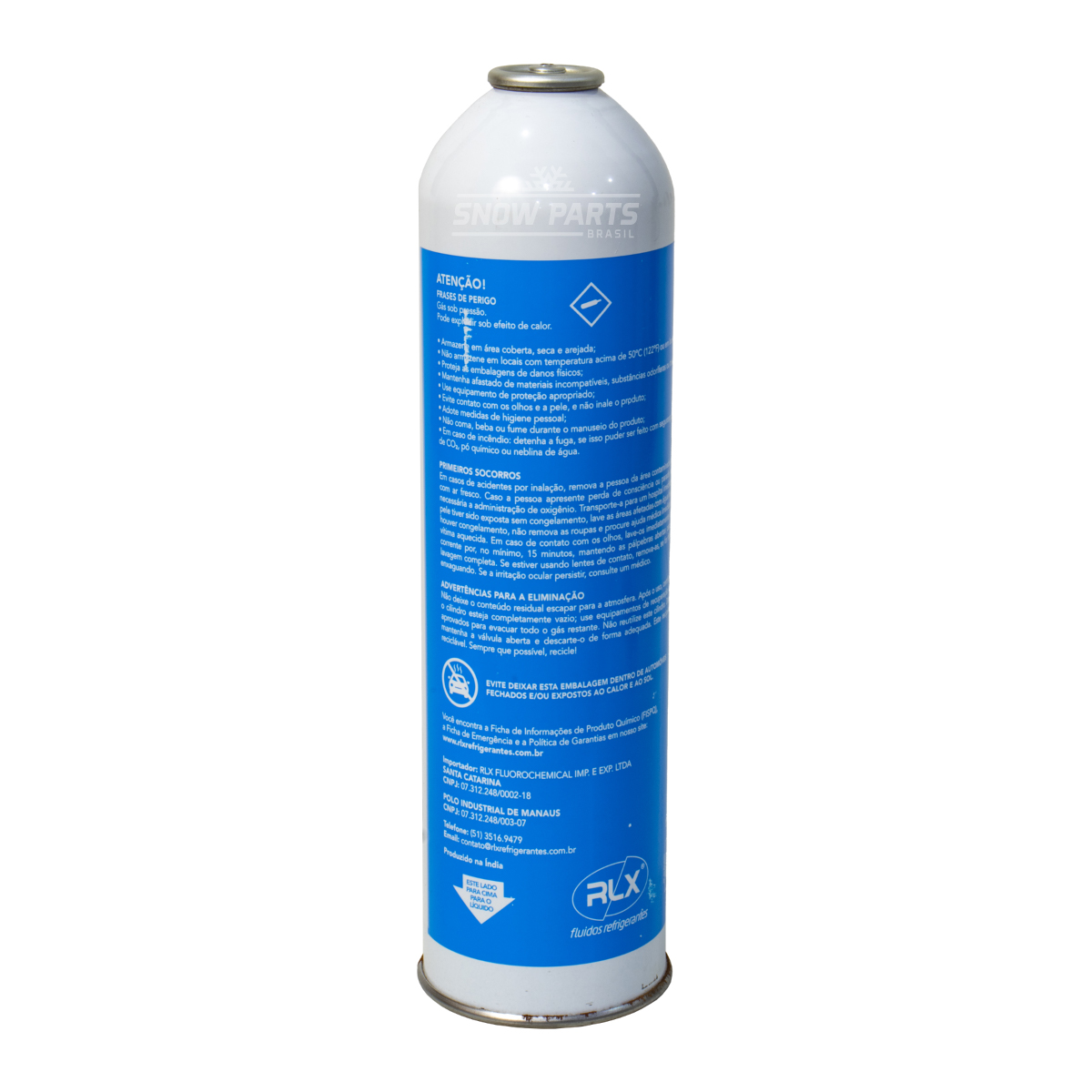 Gás Fluído Refrigerante R134a 1Kg - RLX - Snow Parts Brasil | Distribuidora