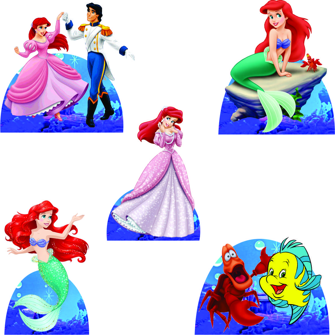 Ariel Pequena Sereia Centro de Mesa - Display Art Festa