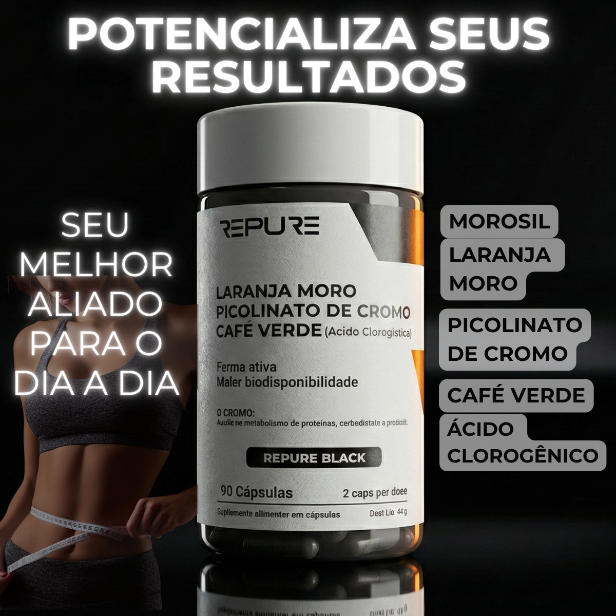 Laranja Moro + Cromo + Café Verde 90 Cápsulas | Suplemento Repure ...