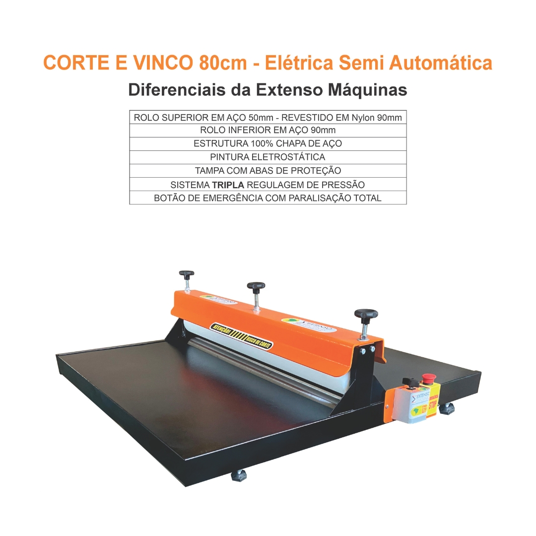 Extenso Máquinas | Corte e Vinco Elétrica 80cm com Bancada - EXTENSO ...