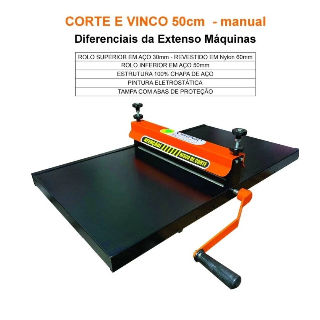 Extenso Máquinas | Corte e Vinco Manual 50cm - EXTENSO MÁQUINAS