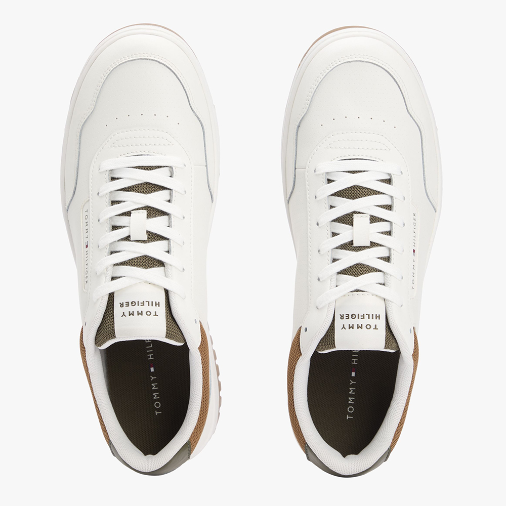 Tênis Tommy Hilfiger TH Basket Core LTH EcruArm Green - Radical Place ...