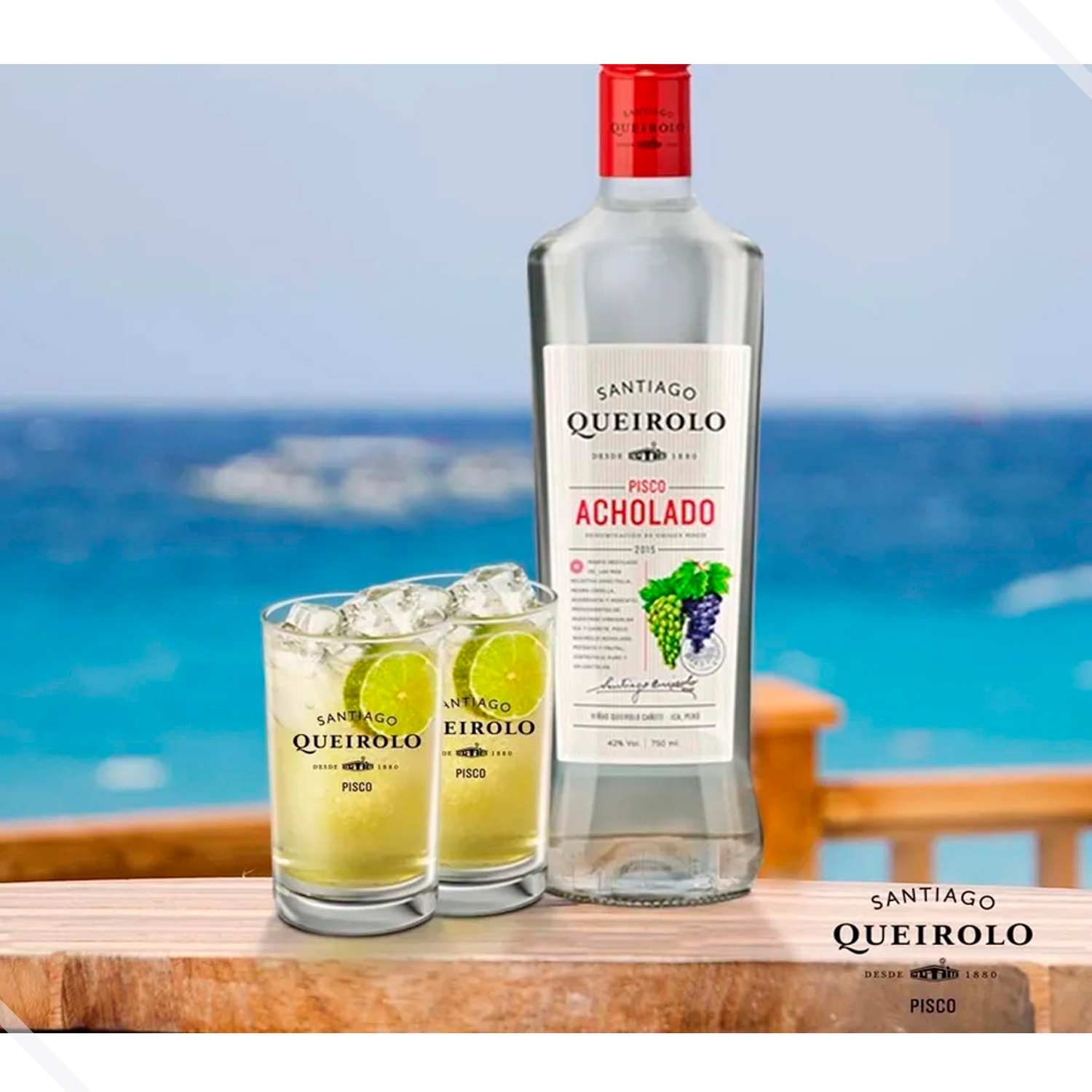Pisco Santiago Queirolo Acholado 750ml - Santo Preço