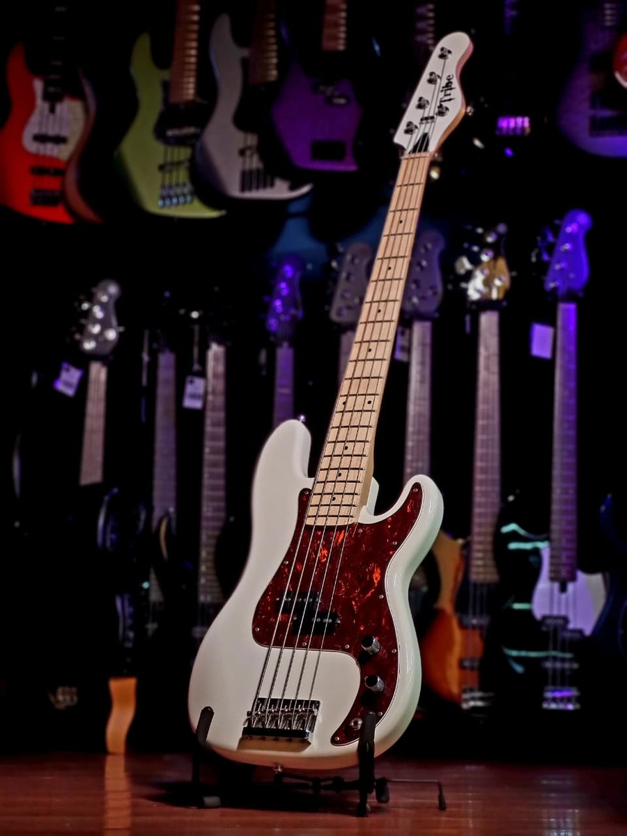 Baixo 5 Cordas Tribe Spike Precision Bass Olympic White - Gruveria Shop