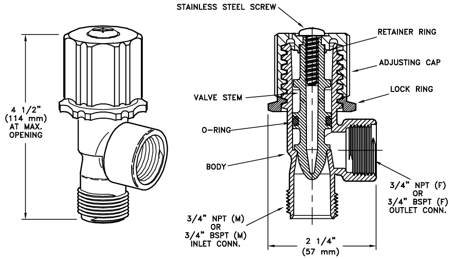 VÁLVULA DE ESTRANGULAMENTO 3/4" (POLIPROPILENO) - Fagro Soluções Agrícolas