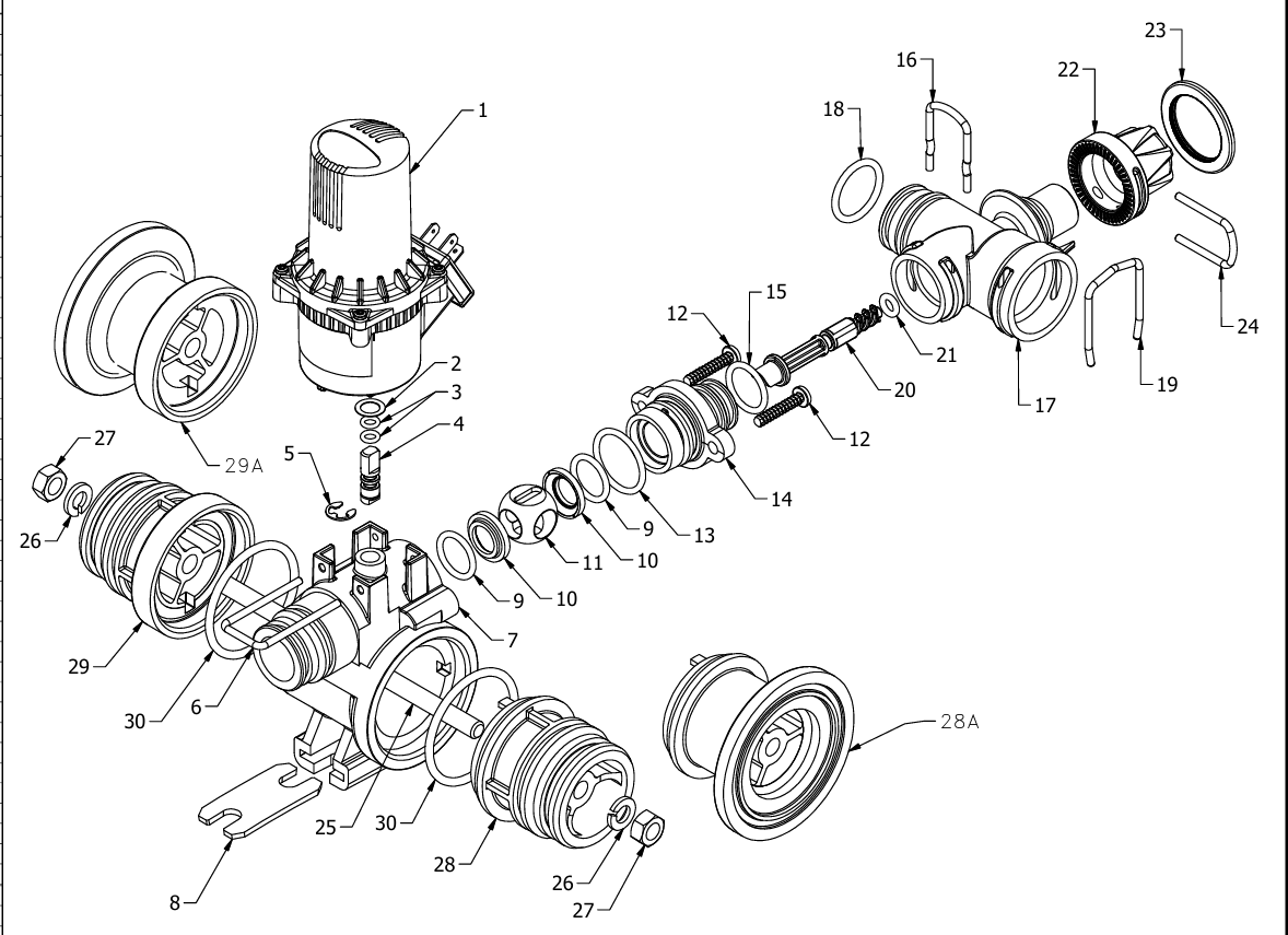 VÁLVULA 430 FLOW BACK 3 VIAS COM CONECTOR DIN - 430EC-3FB-D TEEJET ...
