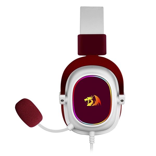 Fone de ouvido Headset Gamer Redragon Zeus X RGB Branco com Vermelho ...