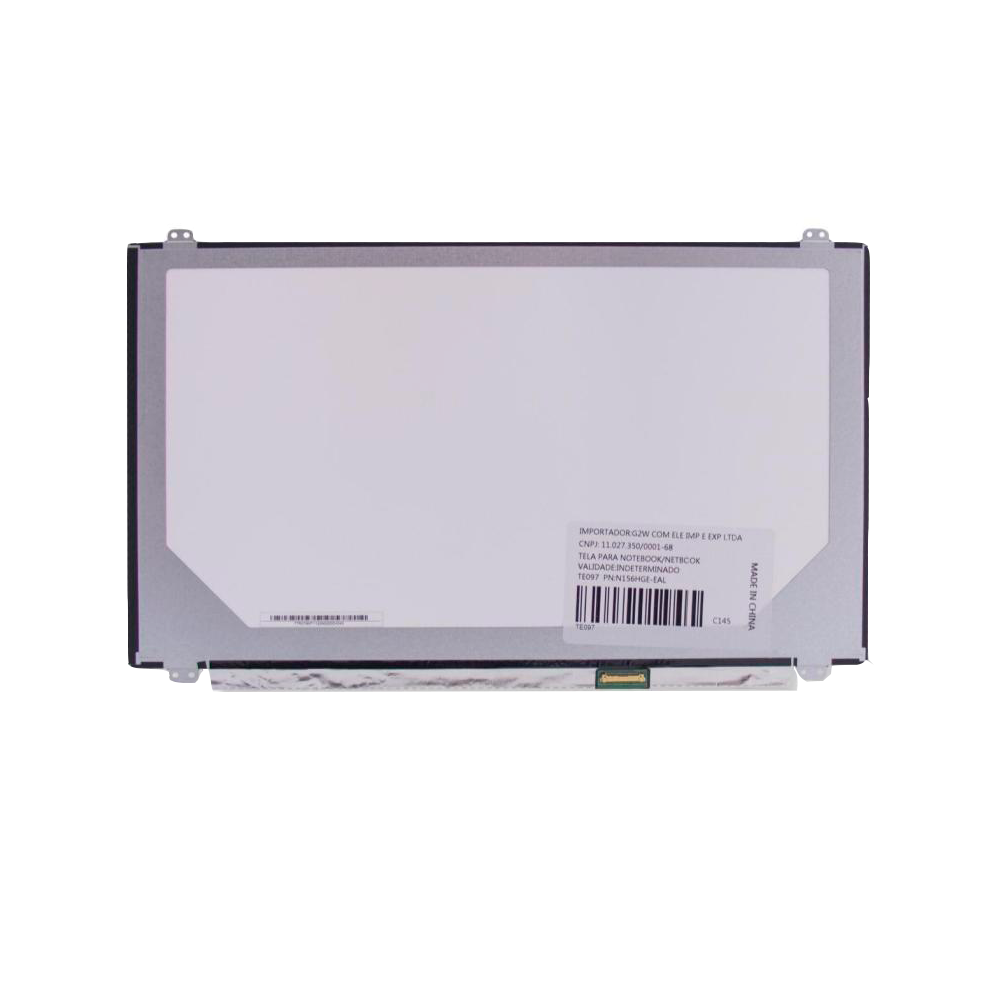 Tela para Notebook 15.6" Polegadas Slim 30 Pinos Direito com Abas de ...
