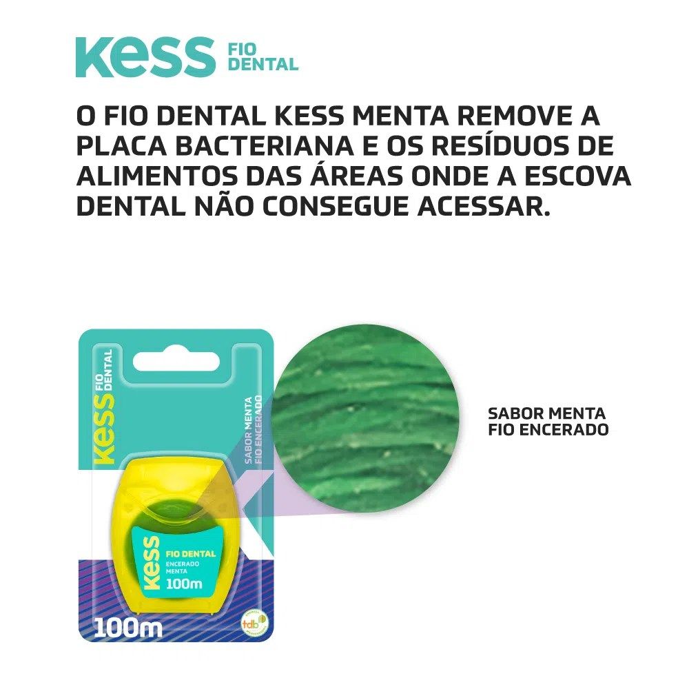 Fio Dental Kess Menta 100m 2001 [F083] - Loja.seg.br