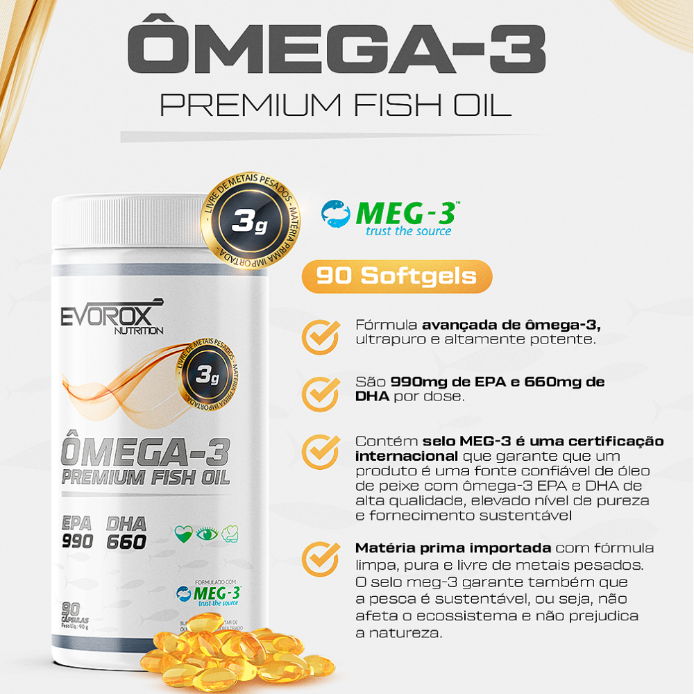 Omega 3 Premium Fish Oil 90 Capsgel - Evorox Nutrition - Evorox ...