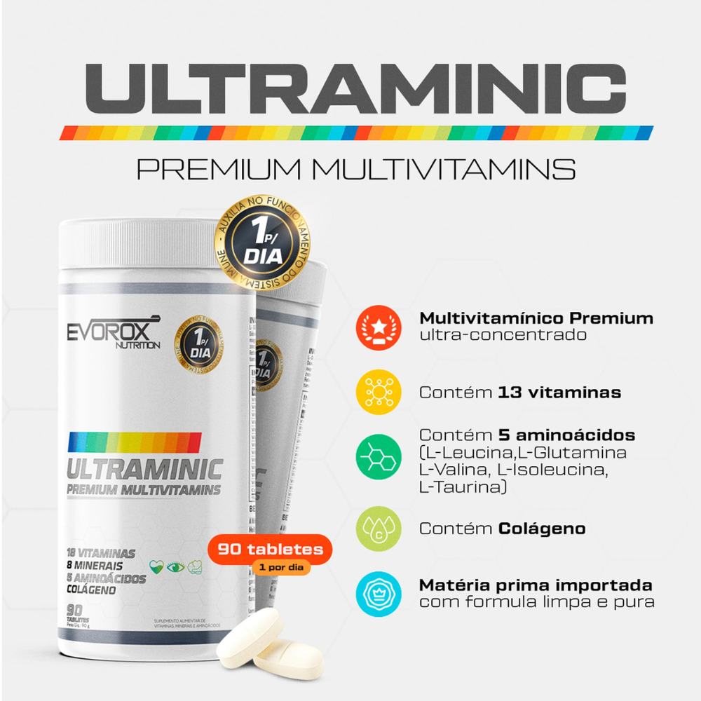 2X MULTIVITAMÍNICO ULTRAMINIC 90 TABLETES - EVOROX NUTRITION - Evorox ...