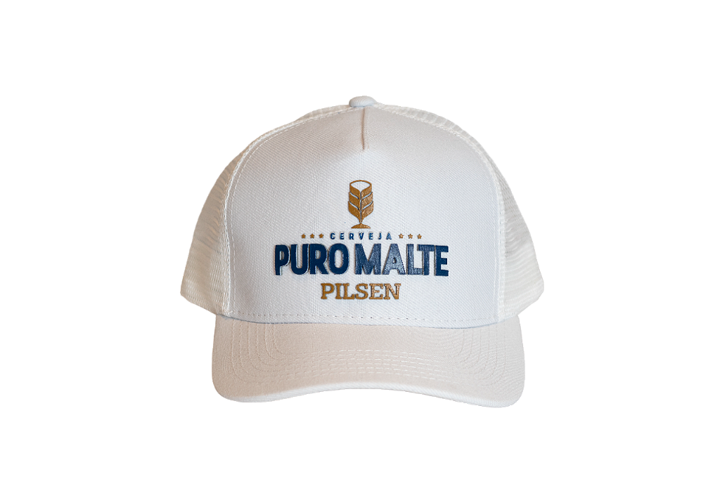 Boné Puro Malte Branco - Loja Cidade Imperial | Produtos da Cerveja ...