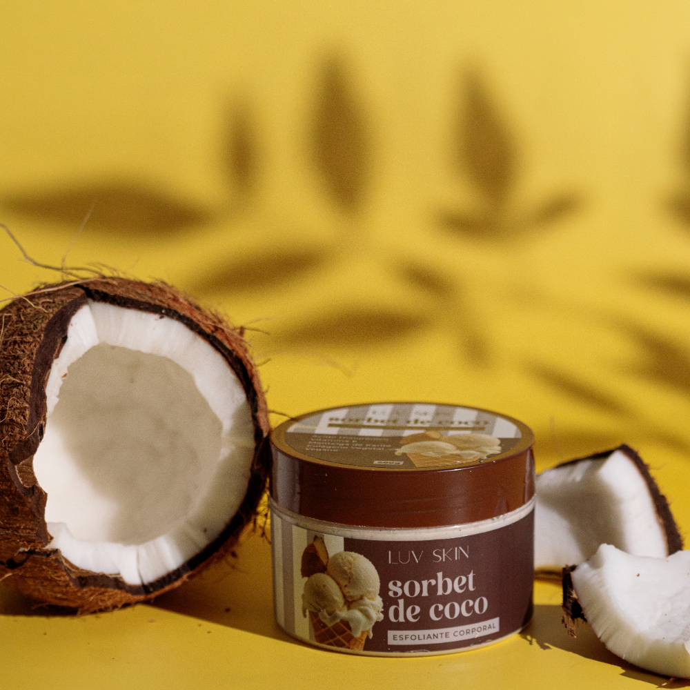 Esfoliante Corporal Sorbet de Coco Luv Skin – pele macia e renovada ...