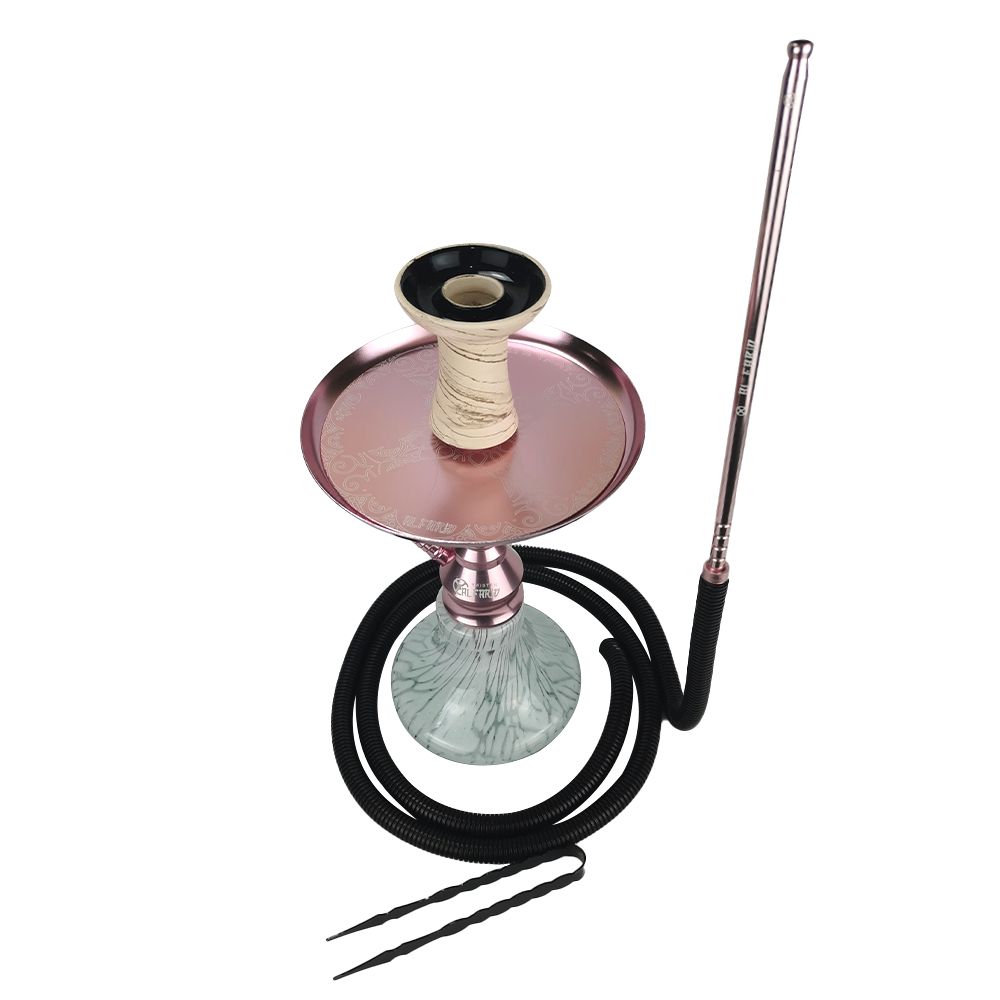 Narguile Completo Al Farid Twister - Rose/Branco Rajado - Zagabria Hookah - Narguile, Arguile ...