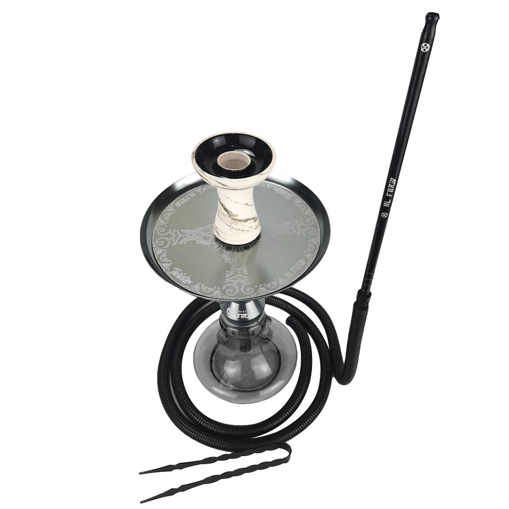 Narguile Completo Al Farid Twister - Onix/Fumê Liso - Zagabria Hookah - Narguile, Arguile ...