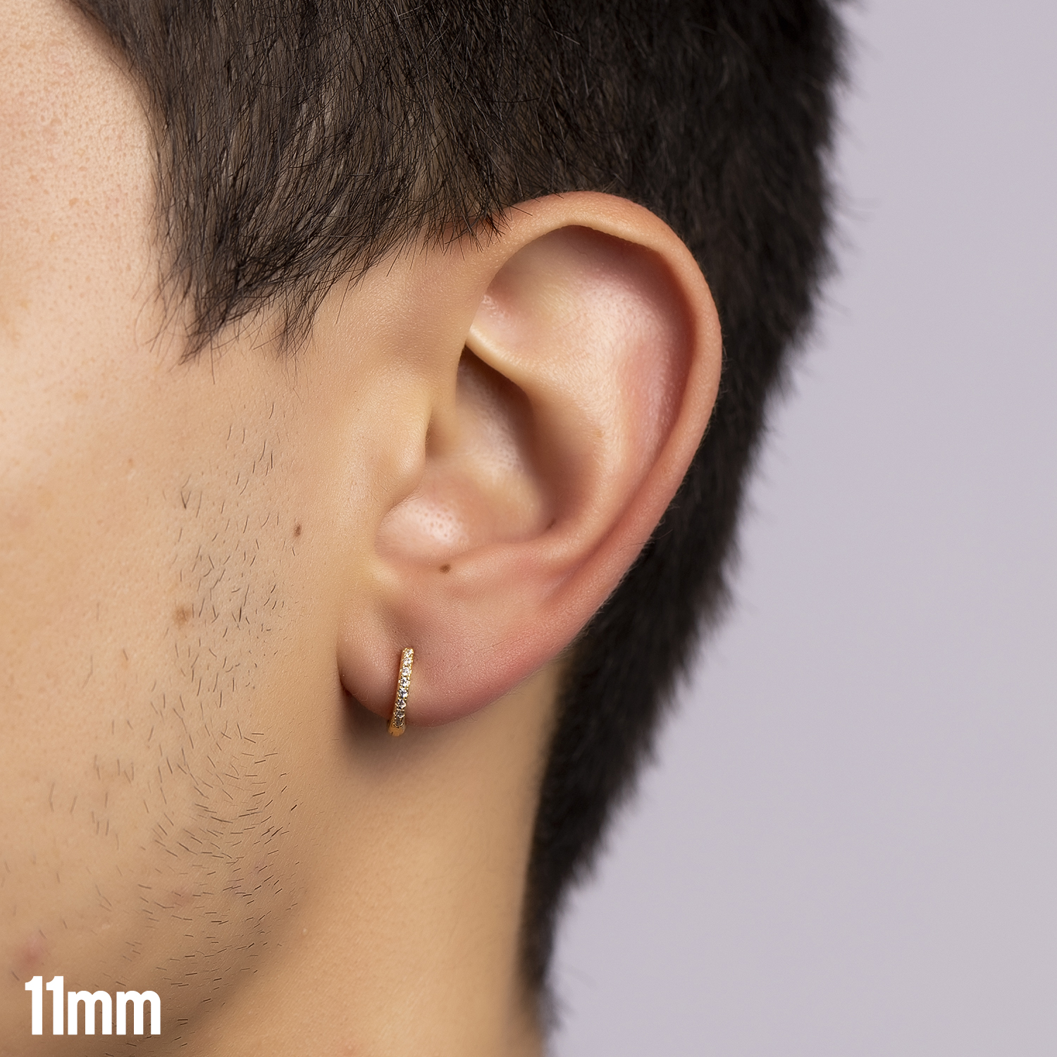 Argola Folheado a Ouro 18k Max - Cravejado em Zircônia - 1 Par - CODE ...