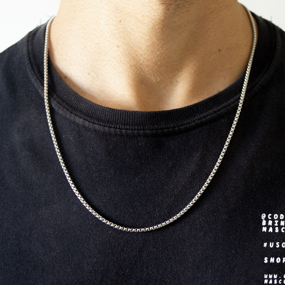 Colar Aço Inoxidável Chain - CODE Brincos Masculinos - Loja Online