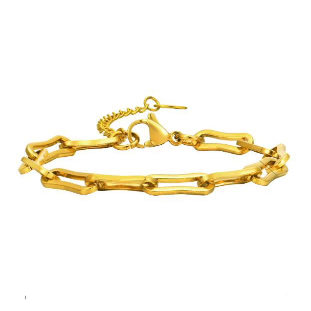 Pulseira Masculina Dourada Ajustável Elos - CODE Brincos Masculinos ... Pulseira Masculina Dourada Ajustável Elos - CODE Brincos Masculinos ...
