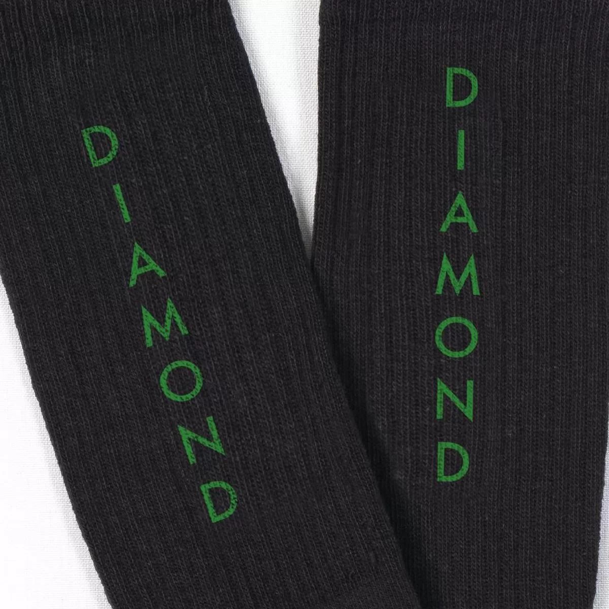 Meia Diamond Hobbs Crew Full Black - JD Skate Shop