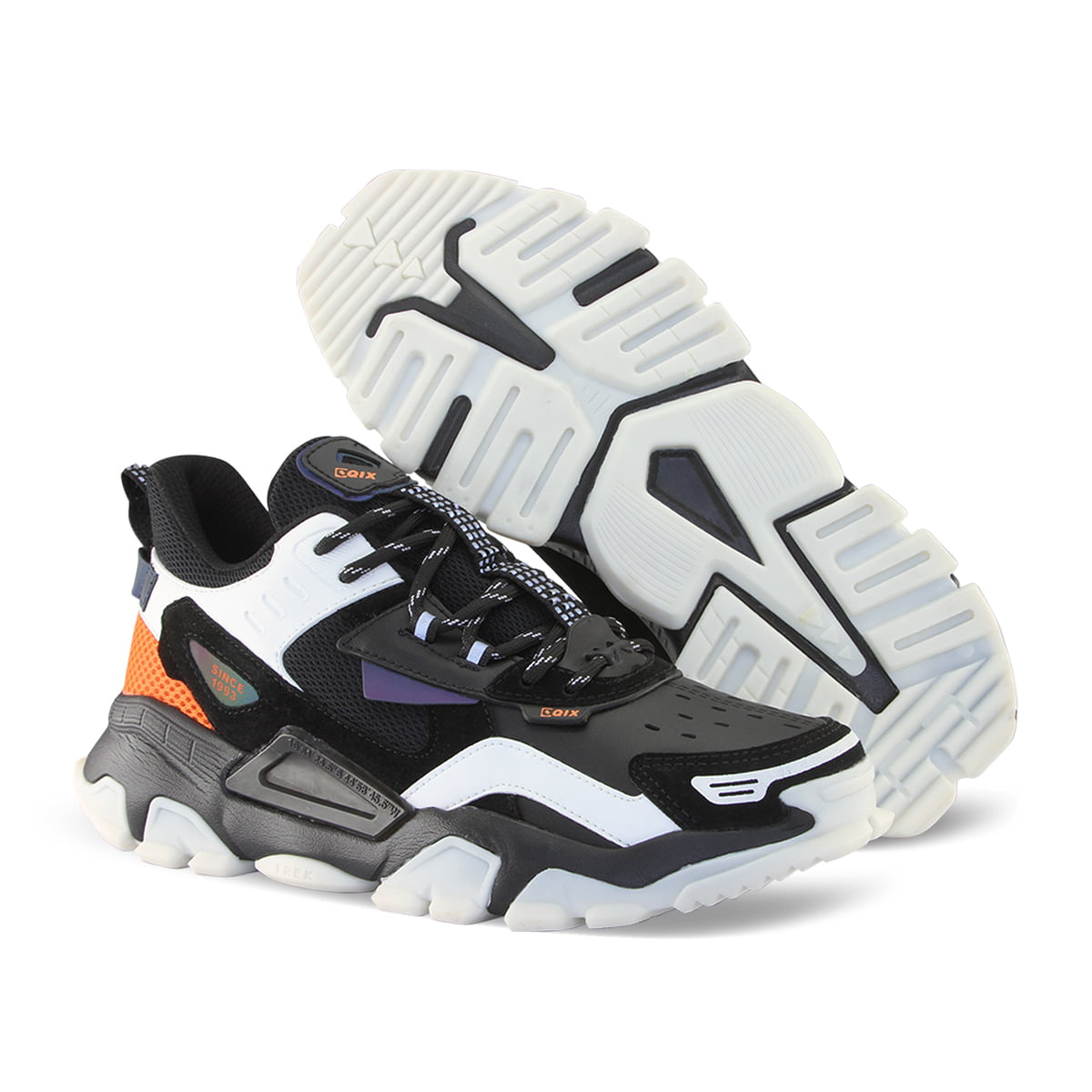 Tênis Qix Trek Sneaker Reflect - Black White - Exclusivo - JD Skate Shop
