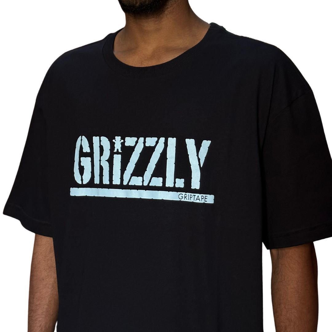 Camiseta Grizzly Og Stamp Tee - Blue/Black - JD Skate Shop