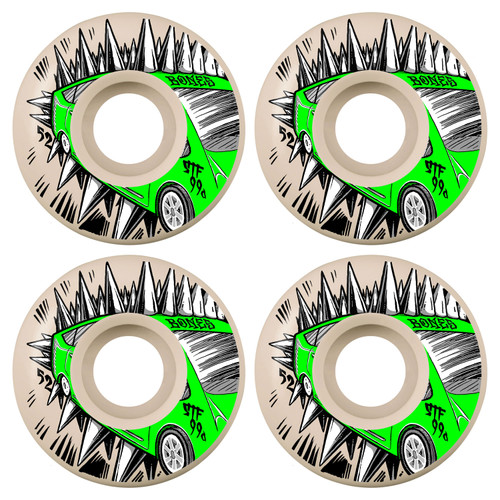 Roda Bones Wheels 52mm V2 Locks STF 99A White - JD Skate Shop