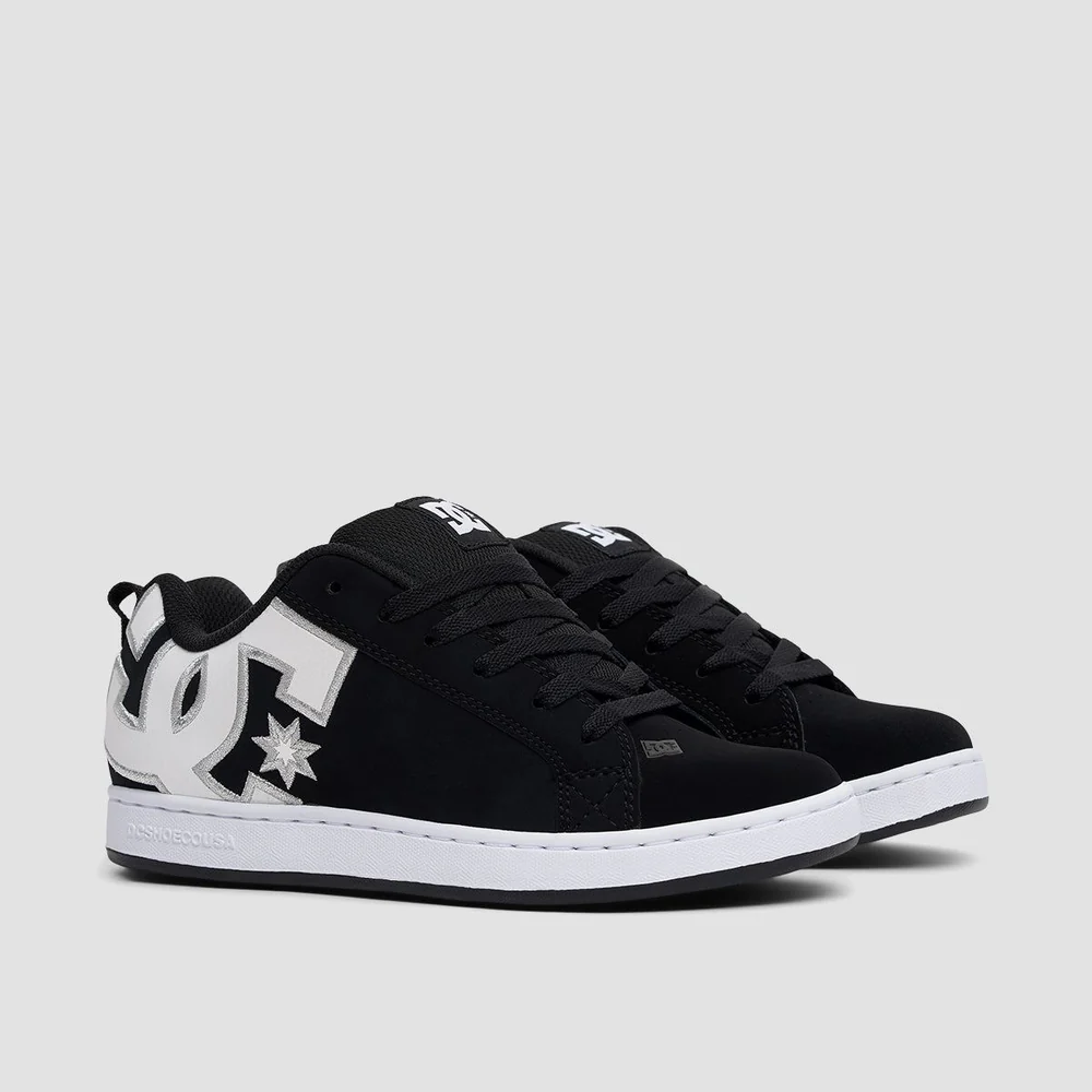 Tênis DC Court Graffik Shoes black white stencil - Exclusivo - JD Skate ...