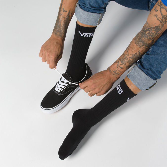 MEIA VANS CLASSIC CREW PRETA - ( 3 PARES ) 39 ao 45 - JD Skate Shop