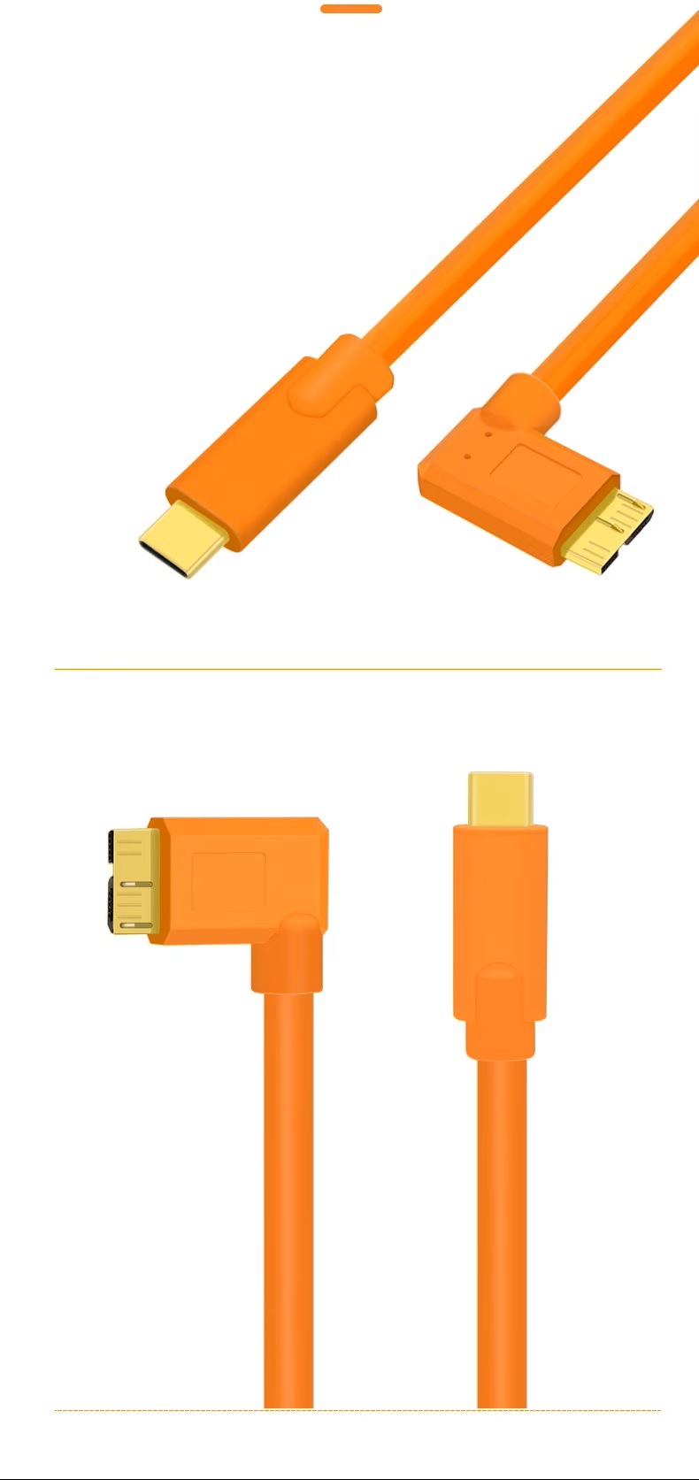 Cabo Tether USB-C para Micro-B 5m Laranja – Alta Velocidade - EKOBAN Equipamentos Fotográficos ...
