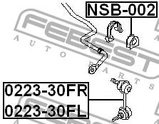 Bieleta dianteira Nissan X-trail T30 Ssang Yong Kyron Rexton 546188H300 ...