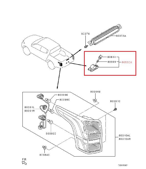 Lanterna da placa L200 Triton todas - Original - Ecorepair Peças Importadas