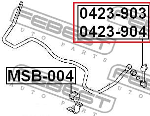 Bieleta da suspensão traseira Pajero Full 4056A111/4056A112 ...