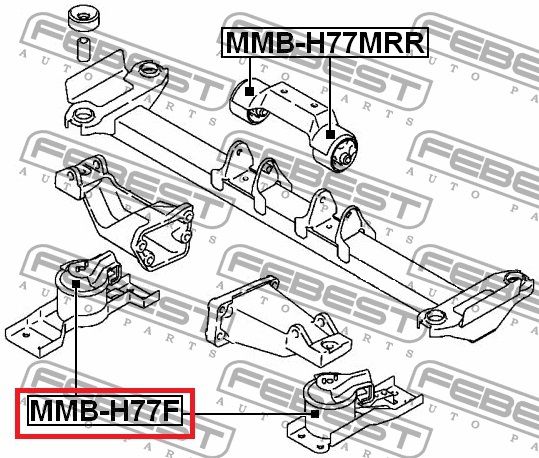 Coxim do motor Hidraulico Pajero TR4 - Febest - Ecorepair Peças Importadas