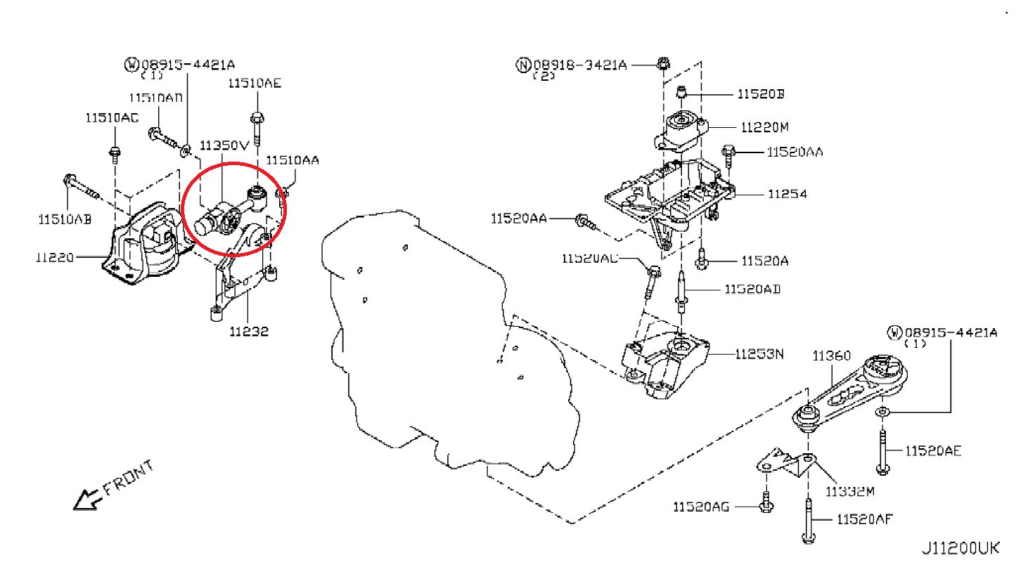 Coxim superior do motor Nissan Tiida Livina - Tenacity - Ecorepair ...
