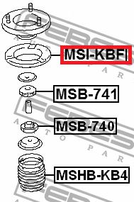 Calço coxim do amortecedor Mitsubishi L200 Triton 2005-2015 Pajero ...