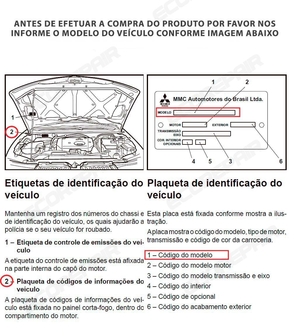 Bigode inferior parachoque dianteiro L200 Triton - Original - Ecorepair ...