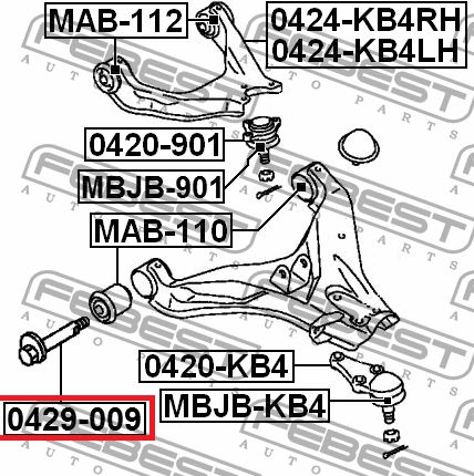 Parafuso da bandeja inferior L200 Triton Pajero Dakar MN125376 - Febest ...