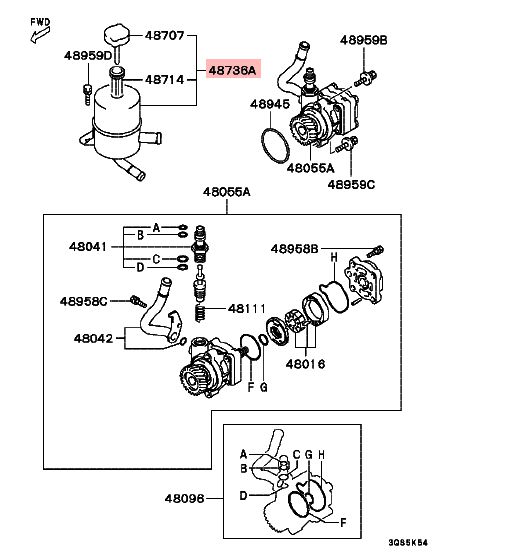 Reservatorio Fluido Oleo Direcao Hidraulica L200 Sport Outdoor 2003 ...