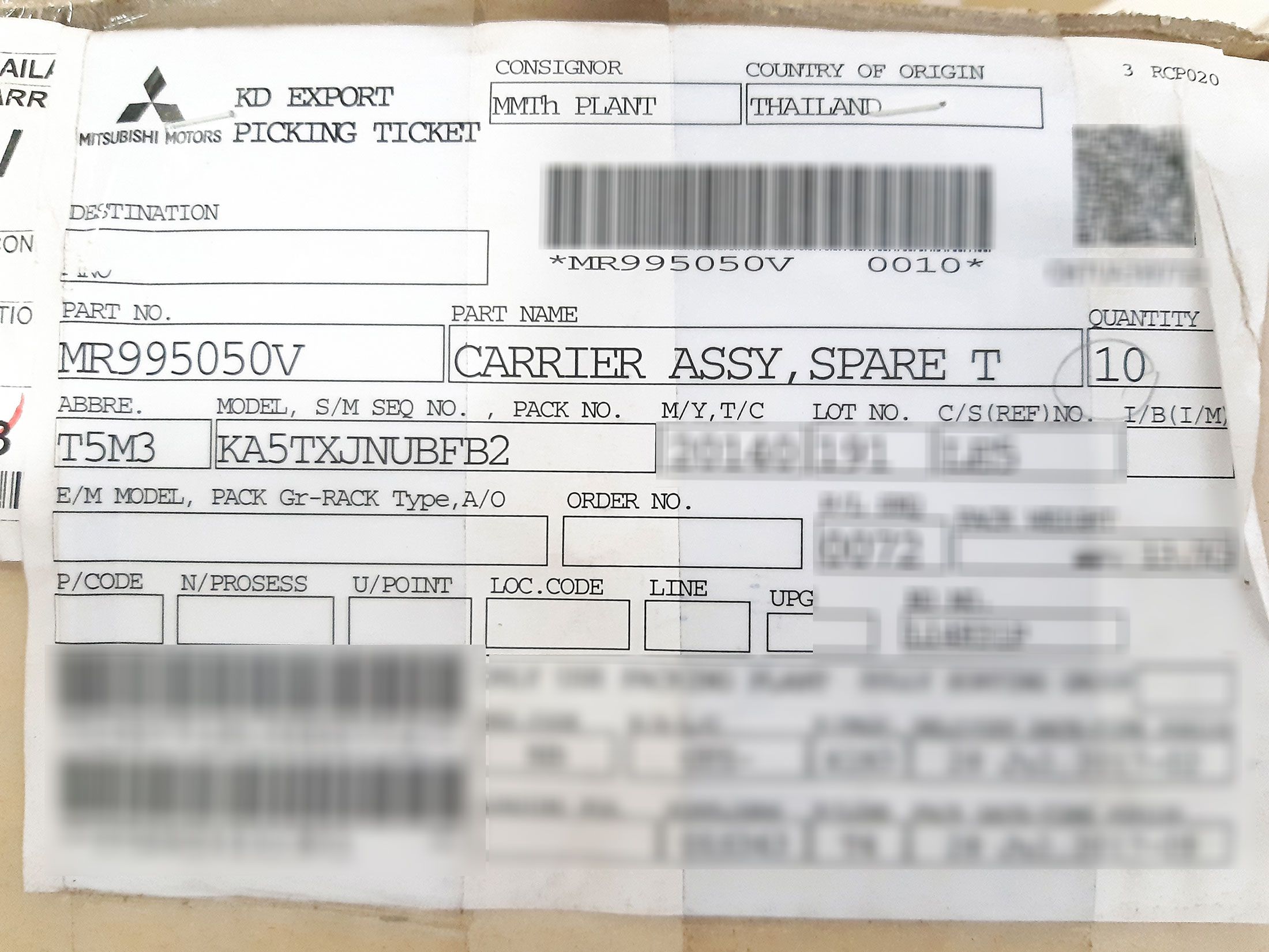 Mecanismo Catraca do estepe L200 Triton MR995050 - Original - Ecorepair ...