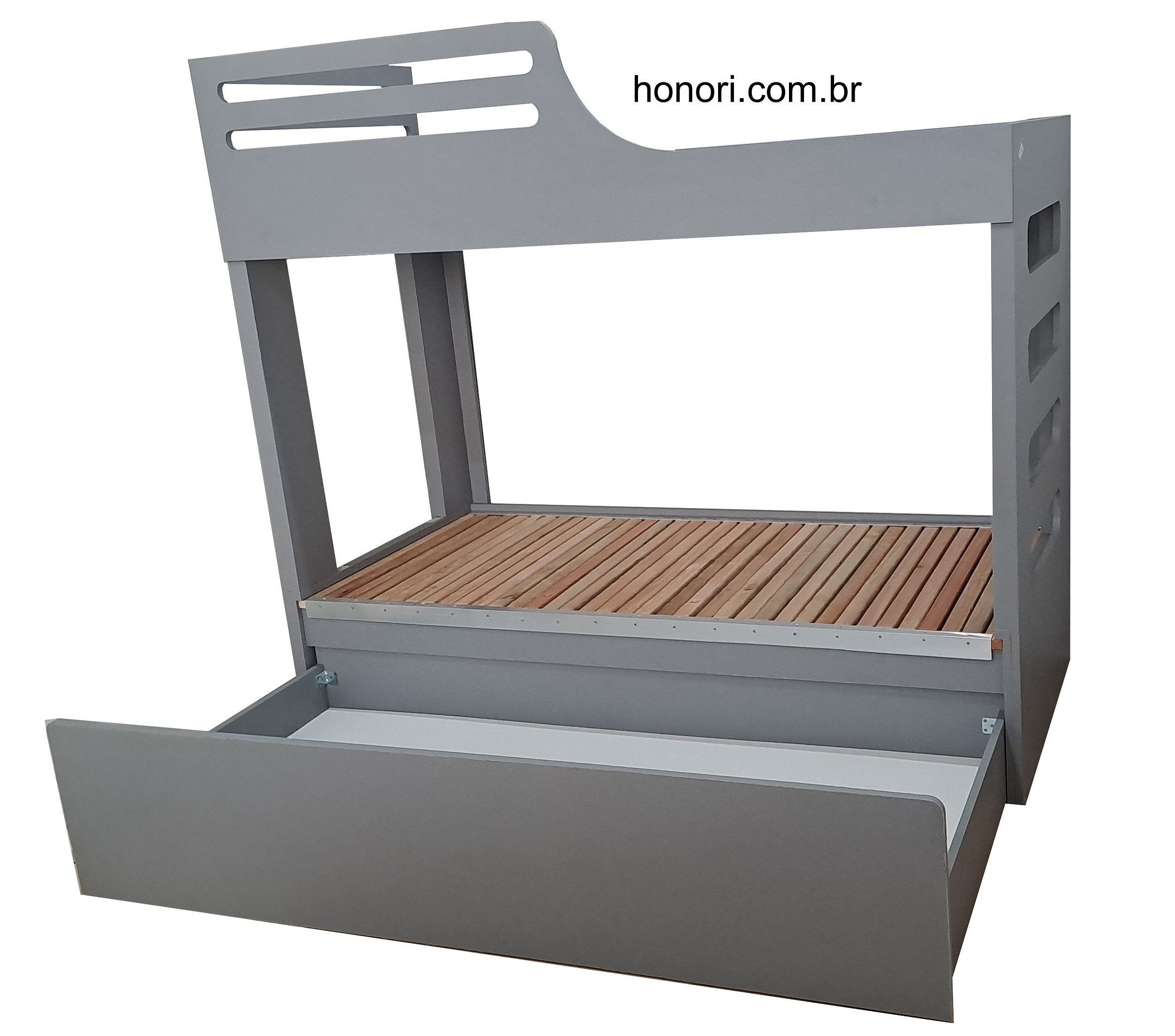Treliche casal - cinza sagrado - beliche 4 em 1 - cama 4 em 1 - Cama 3 ...