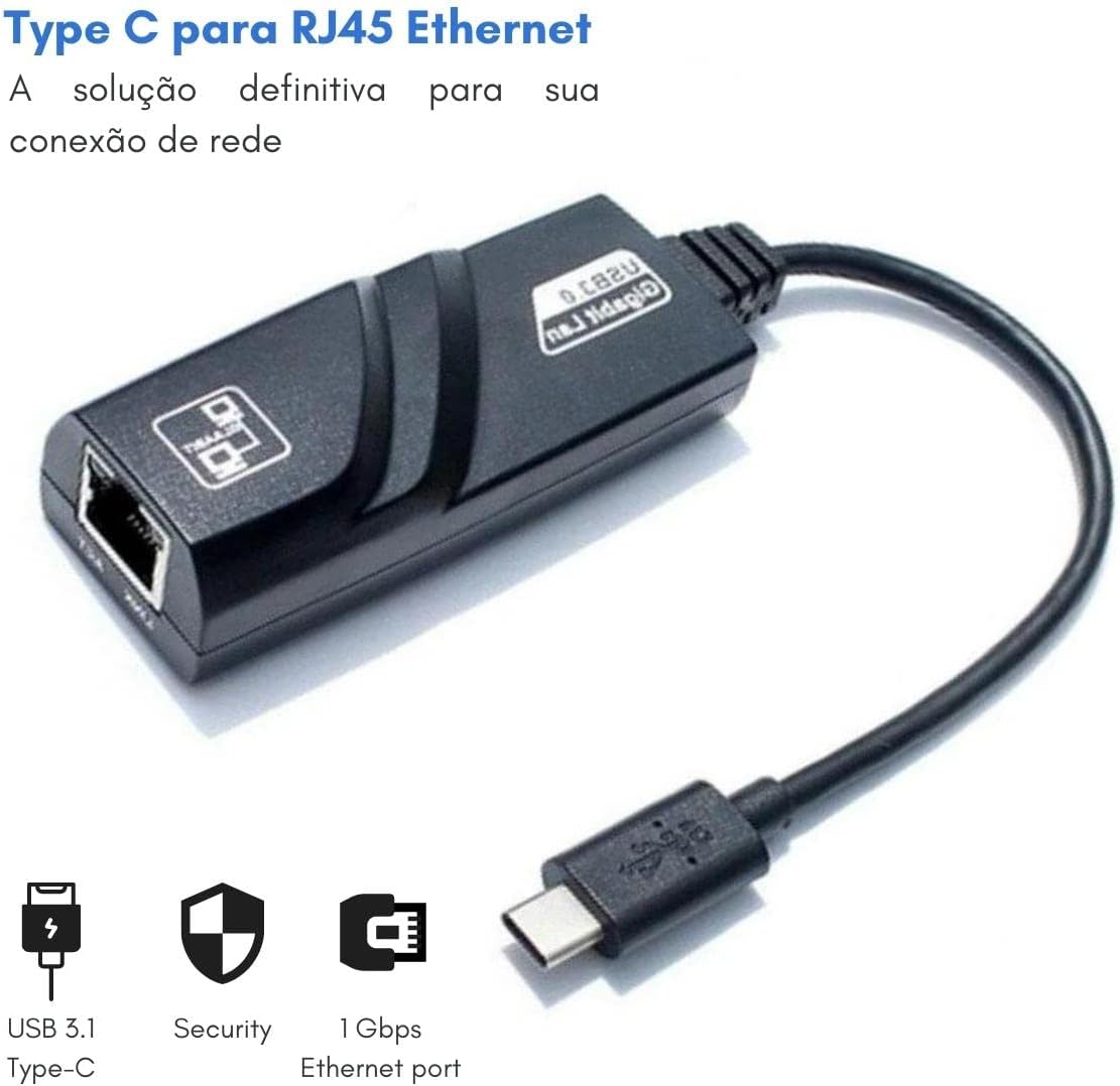 Conversor usb c rj45,cabo usb c rj45,adaptador usb c rj45,tipoc rj45 ...