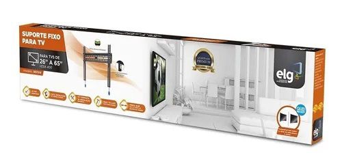 Suporte de TV Fixo De Parede Elg Tv 32" até 65" modelo NO1V4 - Azob ...