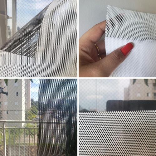 Adesivo Perfurado Portas De Vidro Privacidade 1,37 X 2,00mts - 6Formas Adesivos - Suas Idéias se ...