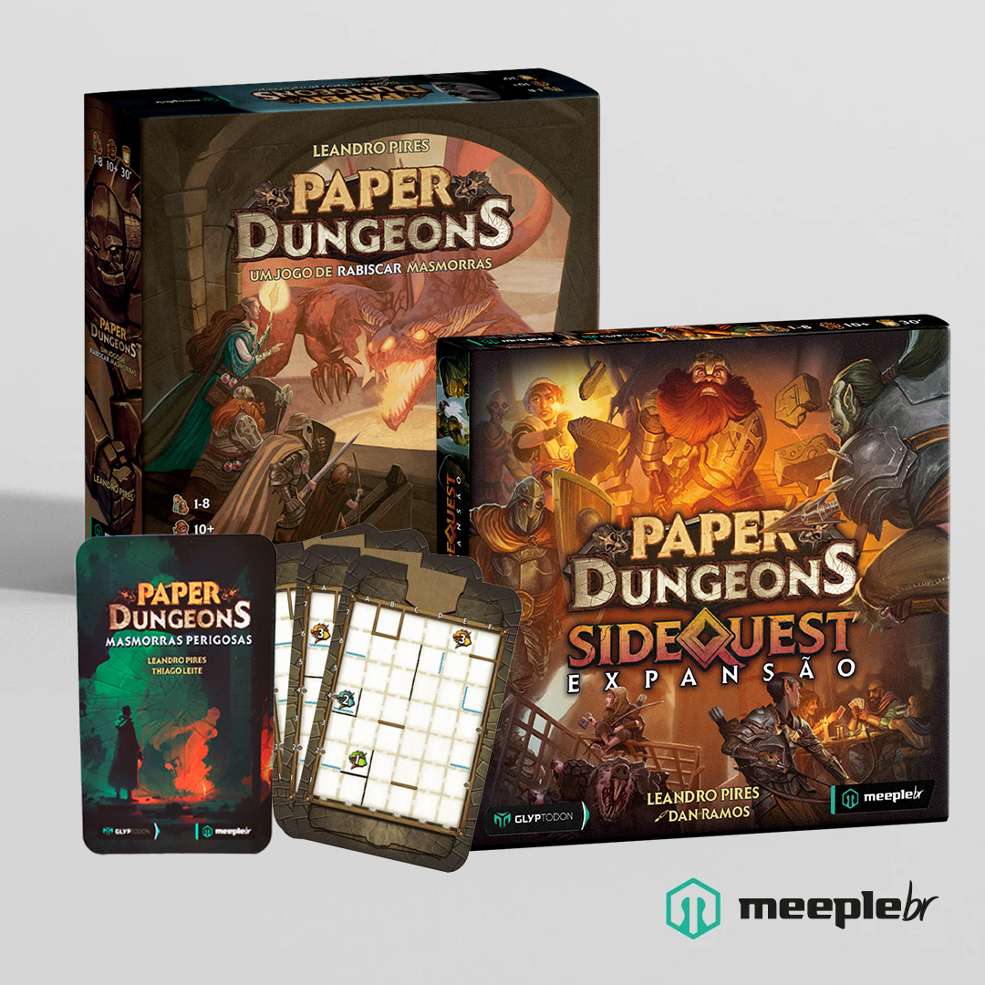 Combo Paper Dungeons e Expansões - meeplebr